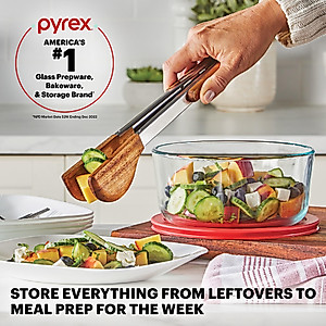 Pyrex Simply Store 18-Pc Glass Food Storage Containers Set, Round & Rectangle Glass Storage Containers with Lid, BPA-Free Lids, Non-Pourous Glass, Dishwasher, Microwave, Fridge and Freezer Safe