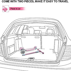 67i Scooters for Kids 2+ Year Old, Kids Scooter 3 Wheel, Toddler Scooter with Lean-to-Steer System and 4 Height-Adjustable Handlebar (Pink)