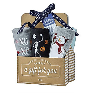 SKL Home Holidays 6-Piece Hand Towel Set, Assorted 6 Count