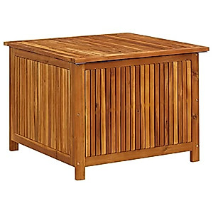 WIFESE Deck Box 84 Gal Outdoor Storage Box Deck Boxes Outdoor Waterproof Pool Storage Deck Storage Box Patio Storage Box Outside Storage Box Waterproof Outdoor Cushion Storage Deck Storage Acacia