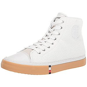 Tommy Hilfiger Women's Evee Sneaker, White, 8
