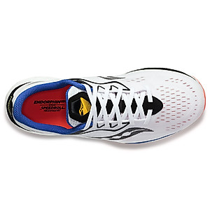 Saucony Men's Endorphin Speed 2 Running Shoe, White/Black/Vizi, 15