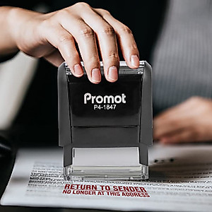 Promot Return to Sender NO Longer at This Address Self Inking Rubber Stamp