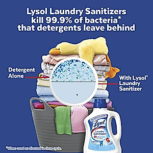 SWASH by Whirlpool, Liquid Laundry Detergent, Pure Linen, 83 Loads, 30 fl. Oz. & Lysol Laundry Sanitizer Additive, Bacteria-Causing Laundry Odor Eliminator, 0% Bleach Laundry Sanitizer, color