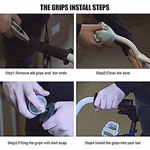 Kutrick BMX Bike Handlebar Grips - Soft 145mm Flange Longneck ST Grips for BMX Bike Bicycle Bars and Scooter Bars with Plug End -Stylish Multiple Colors available