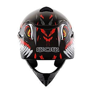 WOW Youth Kids Motocross BMX MX ATV Dirt Bike Helmet Dragon Dianasour Red + Goggles + MG Youth Red Glove Bundle