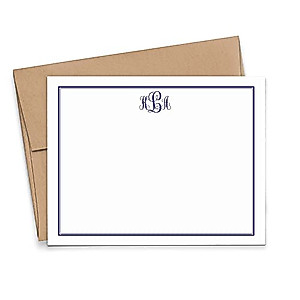 Monogrammed Stationary cards, Monogram Stationery Set, Monogrammed Note Cards, Monogrammed Gifts for Women, Your Choice of Colors and Quantity