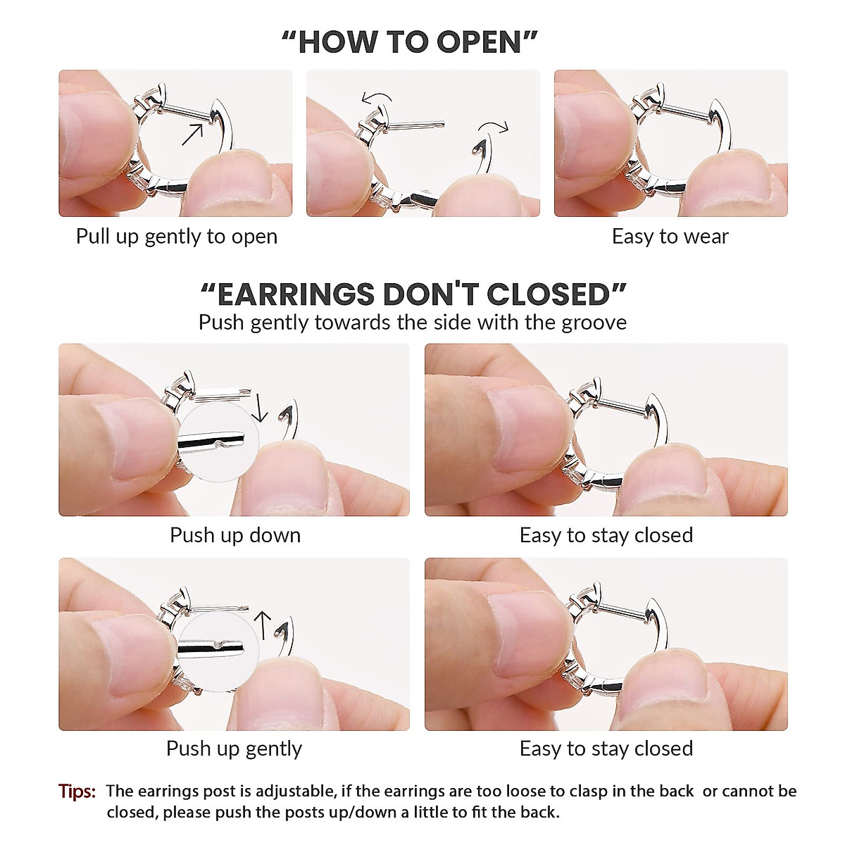 Moissanite Hoop Earrings for Women, 925 Sterling Silver D-E Color VVS1 Lab-Created Diamond Huggie Earrings, 18K White Gold Plated Small Hoop Earring Hypoallergenic Jewelry Gifts