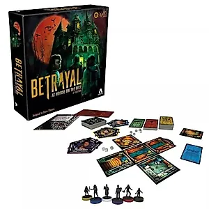 Avalon Hill Hasbro Gaming Betrayal at The House on The Hill 3rd Edition Cooperative Board Game,Ages 12 and Up,3-6 Players,50 Chilling Scenarios