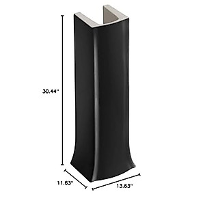 Kohler K-2357-7 Archer Pedestal Only, Black Black