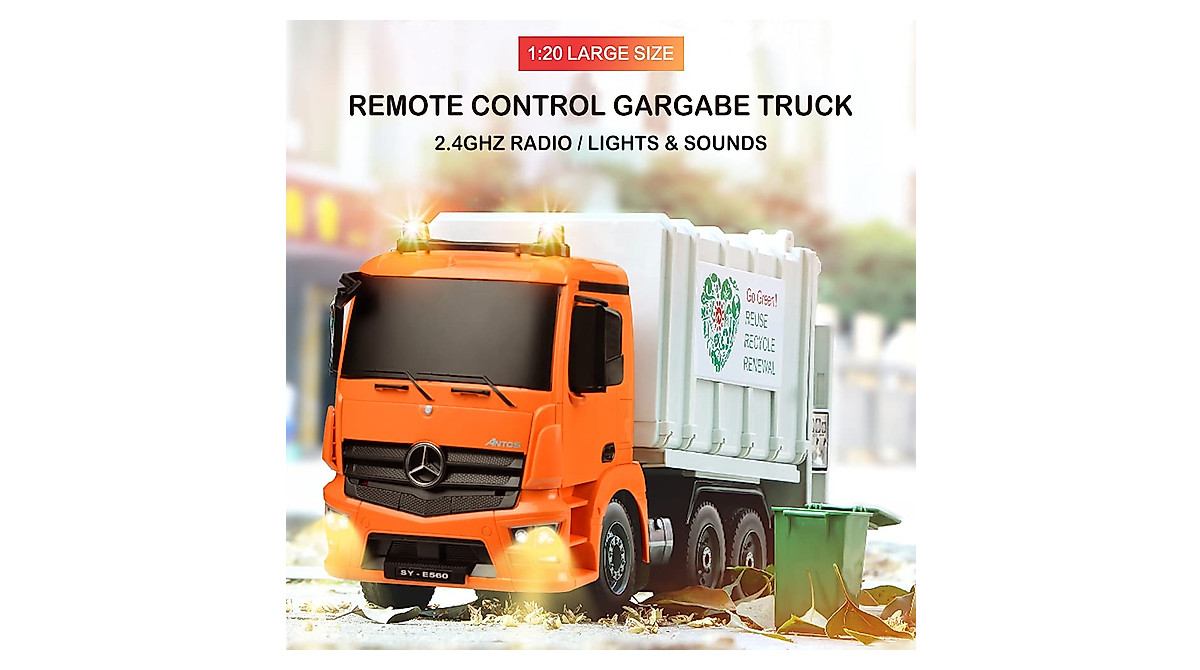 DOUBLE E Remote Control Garbage Truck - Fun & Functional