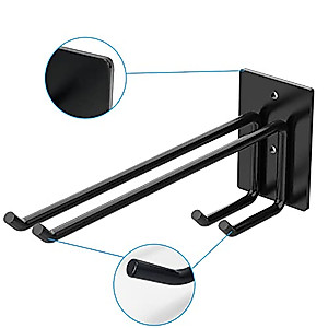 Glensam Ski Storage Rack with Ski Poles Storage Rack Wall Mount Heavy Duty Metal, Holds 2 Pairs Pairs of Skis & Skiing Poles or Snowboard, for Garage Storage, Home Indoor Hold up to 100 lbs