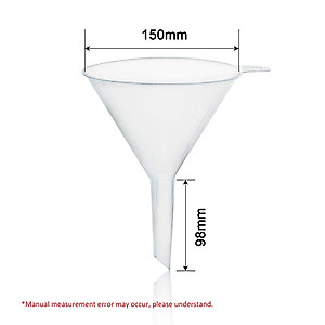 Labvida 3 Assorted Szie Plastic Analytical Funnel Set, Φ100/120/150mm, Autoclavable PP Material, LVP001