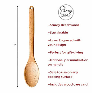 Stir Wars Kitchen Gift for Dudes, Laser Engraved Sustainable Wooden Spoon, Funny Bachelor Gift, Nerd Gift, Nerdy Wedding Gifts, Great Gifts for Guys Who Cook, St*r Wars Nerd, Father's Day Gift