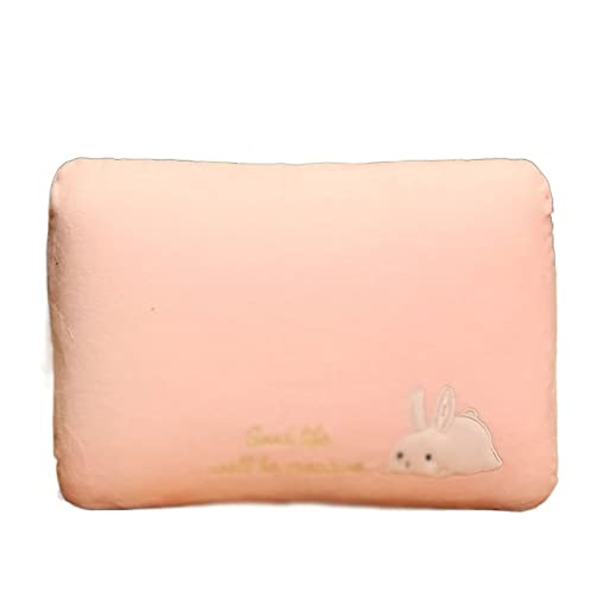 MYRRHE Travel Pillows， Office Student Nap Pillow Portable Small Pillow Plush Memory Foam Sleeping Nap Neck Throw Pillow Cushion (Color : Pink)