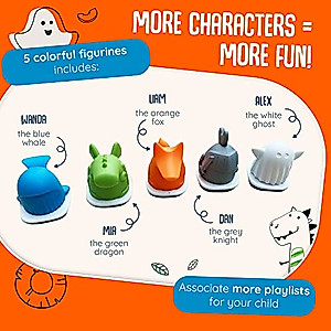 Jooki Music Player for Kids Favorite Bundle - Portable Audio Player- Screen Free Imagination Building (Player + 2 Tokens + 5 Figurines)