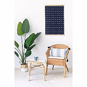 Hofdeco Beach Coastal Indoor Outdoor Pillow Cover ONLY, Water Resistant for Patio Lounge Sofa, Sky Blue Stripes Tassels, 12"x20", Set of 2