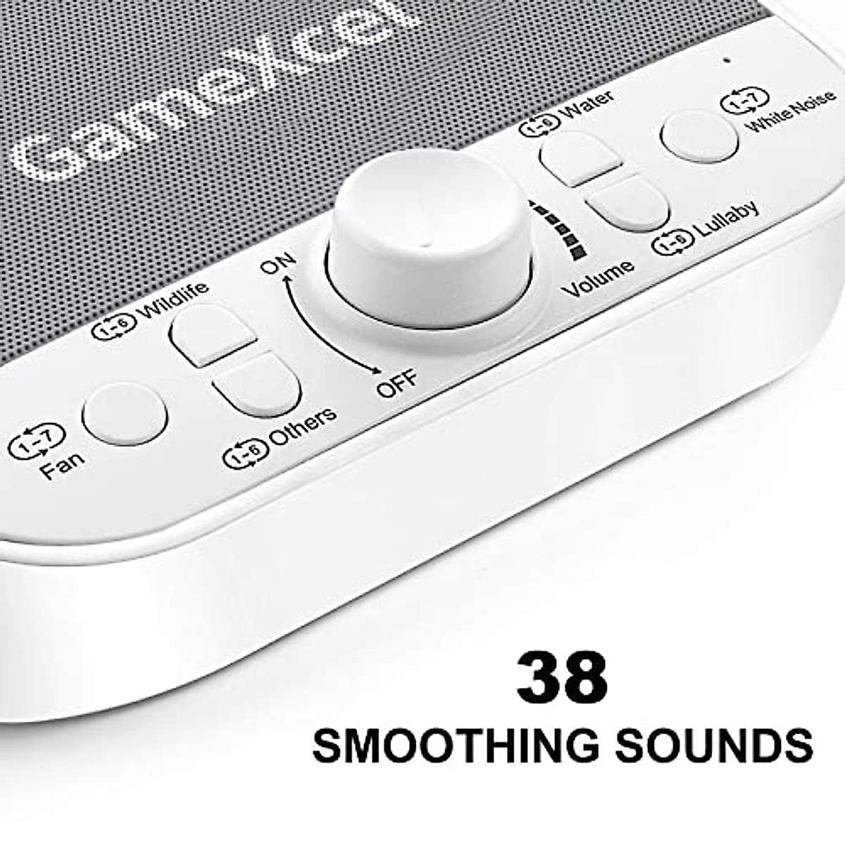 White Noise Machine 38 Sounds Baby Sound Machine for Sleeping Built in Dual Speaker with USB Charger Timer Memory Sound Therapy for Adults Home Office