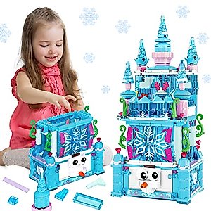 MOONTOY Princess Castle STEM Building Toys for Girls Age 6 7 8 9 10 11 12 Years Old- 492 PCS Castle Building Blocks Kits Creative Educational Building Sets Christmas Birthday Gifts for Girl Boys Kids