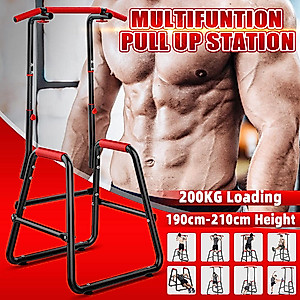 KDFJ Multifunction Indoor Pull Up Bar Horizontal Bars,Muscle Trainer Workout,Pull Up Station Power Tower Home Gym Fitness Equipment-Black