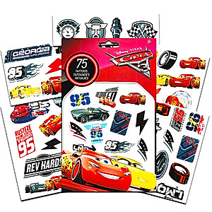 Disney Cars Temporary Tattoos for Kids Party Favor Set (50 Disney Cars Temporary Tattoos)