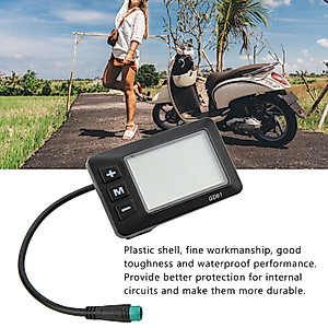 36V 48V LCD GD01 Display, Electric Bicycle Display Meter 5 Pin with Waterproof Plug Suitable for 0.9in/22.2mm E-bike Handlebar