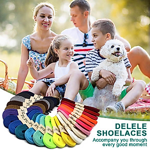 DELELE 2 Pair 24 inch Flat Shoe laces 5/16" Wide Shoelaces for Athletic Running Sneakers Shoes Boot Strings White