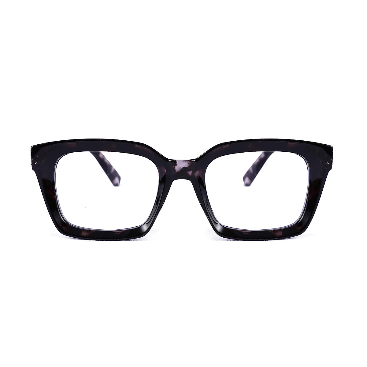 FEISEDY Blue Light Blocking Glasses Men Women Classic Thick Square Rim Frame Eyeglasses B2661
