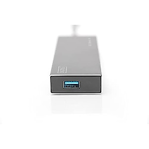 DIGITUS USB Hub, USB 3.0 Backwards Compatible Grey Black 7 Ports
