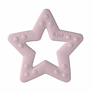 BIBS Baby Bitie Teether | BPA Free | Made in Denmark, Star, Pink Plum