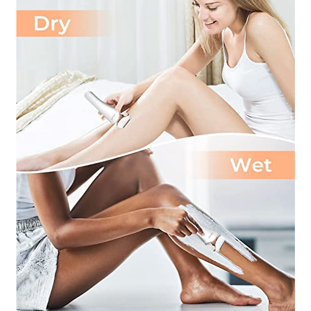 Electric Shaver for Women,Ladies Shaver,Lady Razor for Legs,Arm,Underarm,Bikini,USB Rechargeable Razor Wet&Dry Cordless for Woman by PRITECH