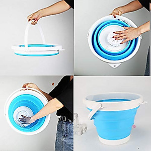 D&T Foldable Mini Tub Washing Machine, Portable Compact Ultrasonic Turbine USB Washer for Apartments, Laundry, Camping Dorms, Home Travel Business Trips