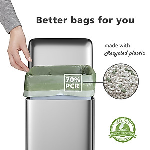 Small Trash Bags 125 Count, Zeuste No-Tearing 2.6-3 Gallon Trash Bag 70% PCR Content Drawstring Small Trash Bags Bathroom Trash Bags Separated Unscented 2 Gallon Trash Bag for Office, Kitchen, Pet