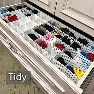 NACTECH 40Pcs | Drawer Dividers For Socks, Underwear, Desk Organizer For Office Supply, Makeup Supply and Cosmetics Organizer