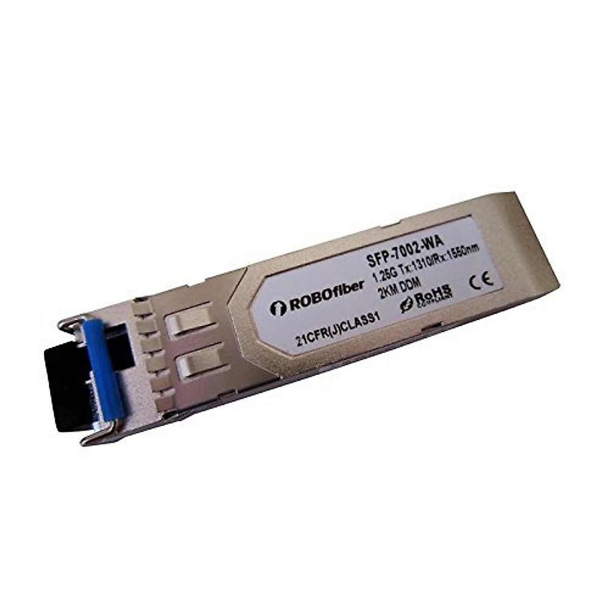 ROBOfiber SFP (miniGBIC) BiDi Optical Module, Single Strand A Type 2Km, Gigabit 1.25G Rate, 1310/1550nm, LC Connector, Cisco Compatible, DDM Features Included