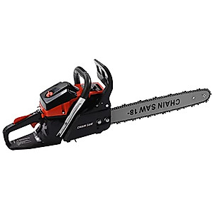 Eapmic Gas Powered Chainsaw 18 Inch Bar Cordless Commercial Gasoline Chainsaws 2-Cycle Full Crank Handheld Chain Saw 68CC 5KW for Cutting Wood, Trees, Garden