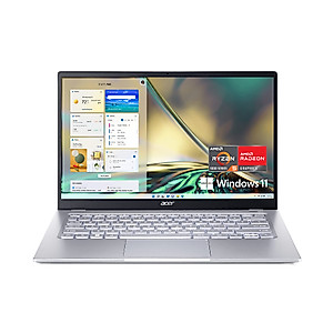 Acer Swift 3 SF314-44-R3ZM Laptop | 14" Full HD IPS | 100% sRGB | AMD Ryzen 5 5625U Hexa-Core Processor | AMD Radeon Graphics | 16GB LPDDR4X | 512GB SSD | Wi-Fi 6E | Backlit Keyboard | Windows 11