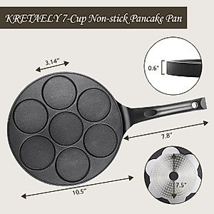 KRETAELY Pancake Pan Nonstick Pancake Griddle Mini Pancake Maker with PFOA Free Coating pancake mold Suitable for All Cooktops