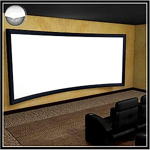 4K 16:9 White Woven Acoustic Transparent Customize HD 3D Curved Fixed Frame Projector Screen for Home Cinema Projection Screen (Size : 180 inch)