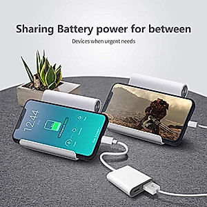 [Apple MFi Certified] Lightning to USB Camera Adapter for iPhone, USB OTG Adapter with Fast Charging Port Portable Compatible with iPhone/iPad/Card Reader/USB Flash Drive/Keyboard/Mouse Plug and Play