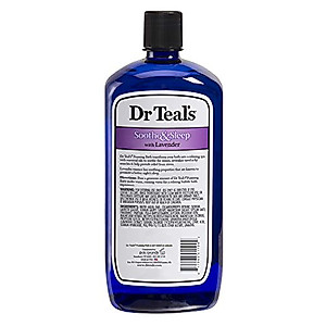 Dr Teal's Foaming Bath with Pure Epsom Salt, Soothe & Sleep with Lavender, 34 fl oz (Packaging May Vary)