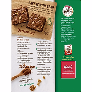 Kellogg's All-Bran Buds Cereal, 22 Ounce Box (Pack of 2) with By The Cup Cereal Bowl