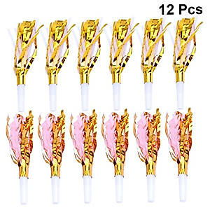 TOGEVAL 12pcs Kids Football Toys Stocking Stuffers for Adults Funny Kids Football Gifts Party Blowouts Easter Basket Stuffers New Years Party Supplies 2022 Kazoo Whistle Blow The Trumpet