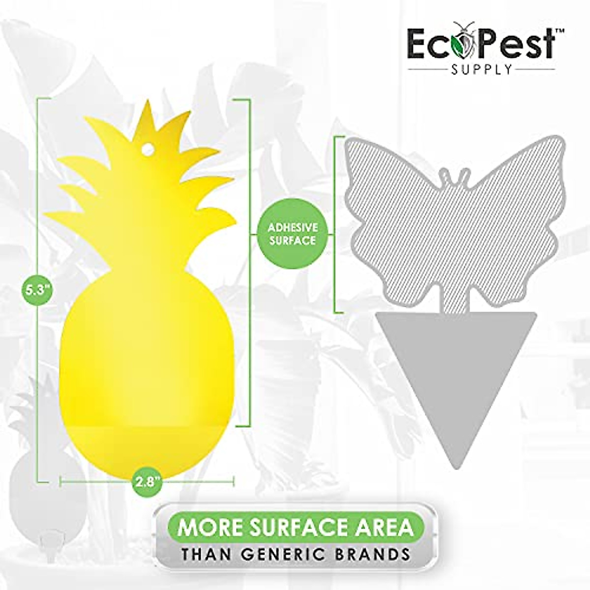 Sticky Fruit Fly and Gnat Traps – 12 Pack | Yellow Fly Paper Trap for House Plants and Gnat Sticky Traps for Fruit Flies, Fungus Gnats, and Other Flying Insects | Indoor and Outdoor Fly Tape