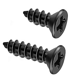 smseace 100PCS Black Flat Head Phillips Tapping Screws Drywall Nail Wood Screw #8 x 1/2", #8 x3/4" (50 Pcs Each) M4-12/20mm-100p