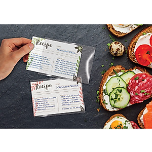 Better Kitchen Products Crystal Clear Recipe Card Covers, 4 x 6 Inch, 200 Pack