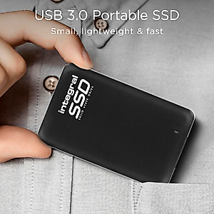Integral 480GB Portable SSD Drive USB 3.0 External SSD Black