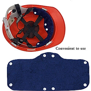 Alpurple 20 PCS Cotton Washable Hard Hat Sweatband- Reusable Snap on Sweat Band Liner, Absorber Terry Sweatband with Liner Snap,Hard Hat Accessories