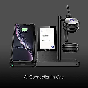 Global Teck Worldwide GTW Yealink WH66 Duo Stereo Teams Certified DECT Headset, Connects to Deskphone, PC/Mac, Softphones - Works with Teams, Zoom, RingCentral, 8x8, Vonage, with Microfiber Included