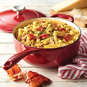 Tramontina Enameled Covered Saucier Cast Iron 3-Quart Gradated Red, 80131/061DS